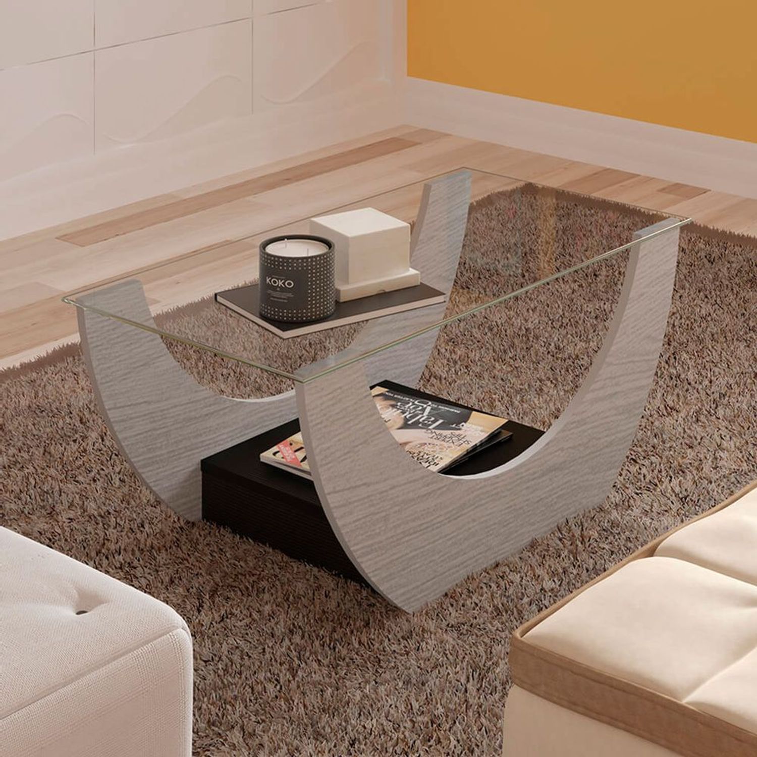 Mesa de Centro Fynn La Casa del Mueblero Gris Claro | Oechsle - Oechsle