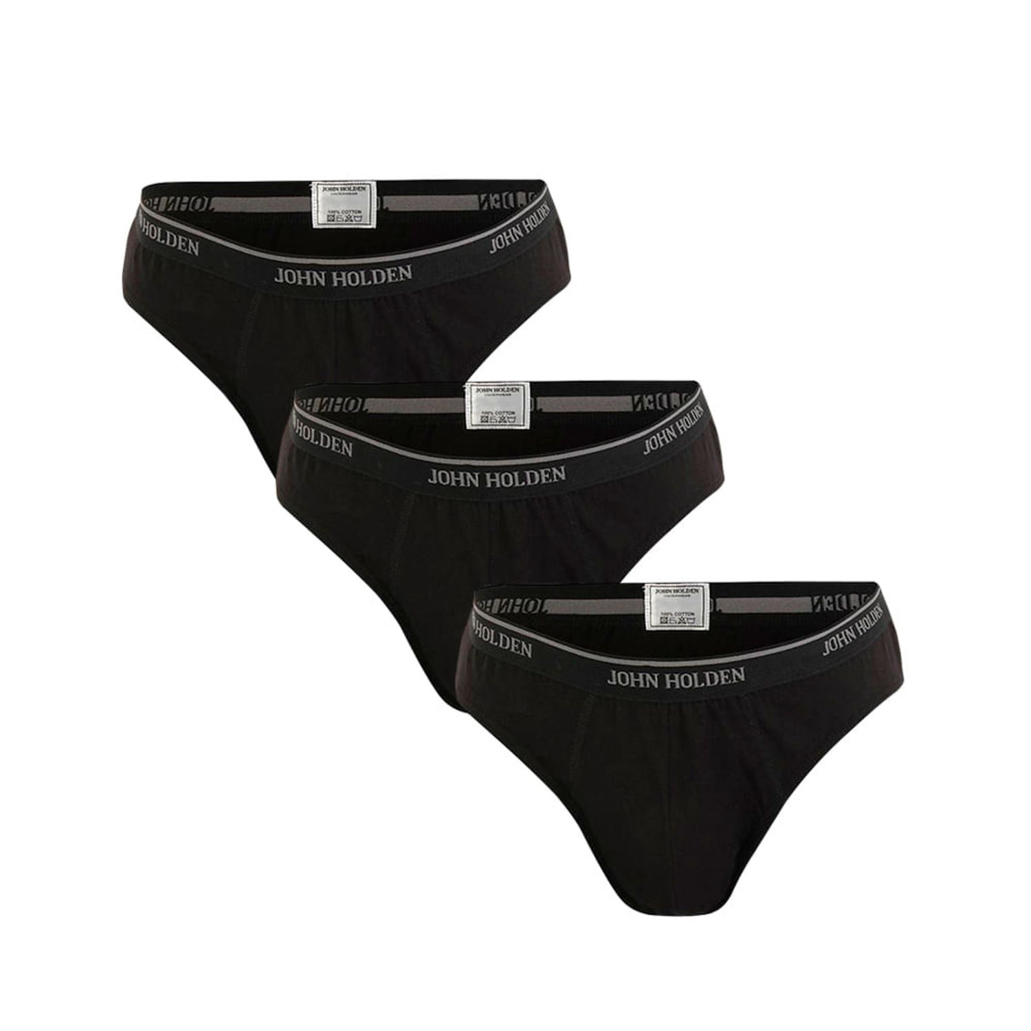 Pack x3 Trusa Deportivas John Holden Negro - Talla S | Oechsle - Oechsle