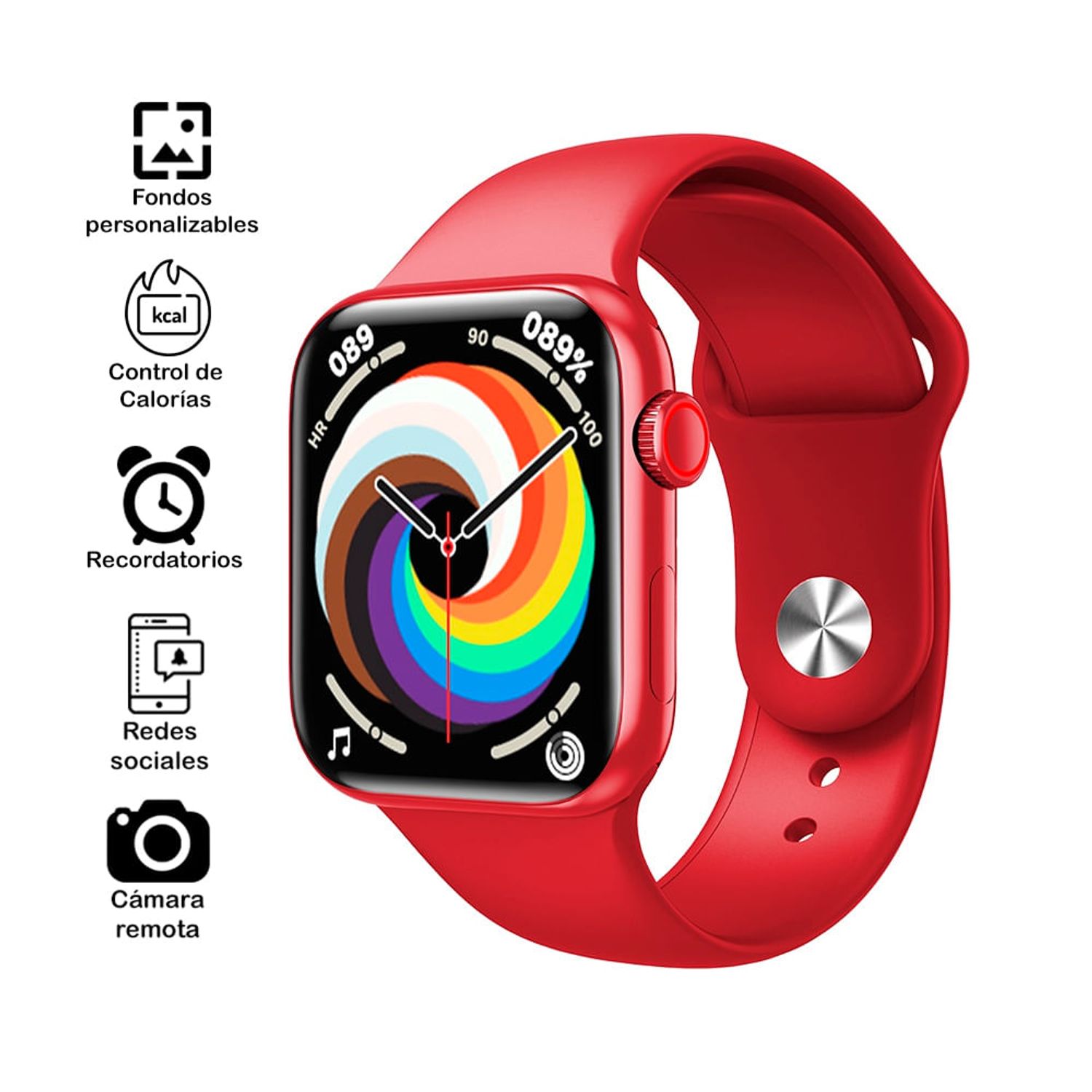 Smartwatch Series 7 T900 Pro Max Rojo | Oechsle - Oechsle