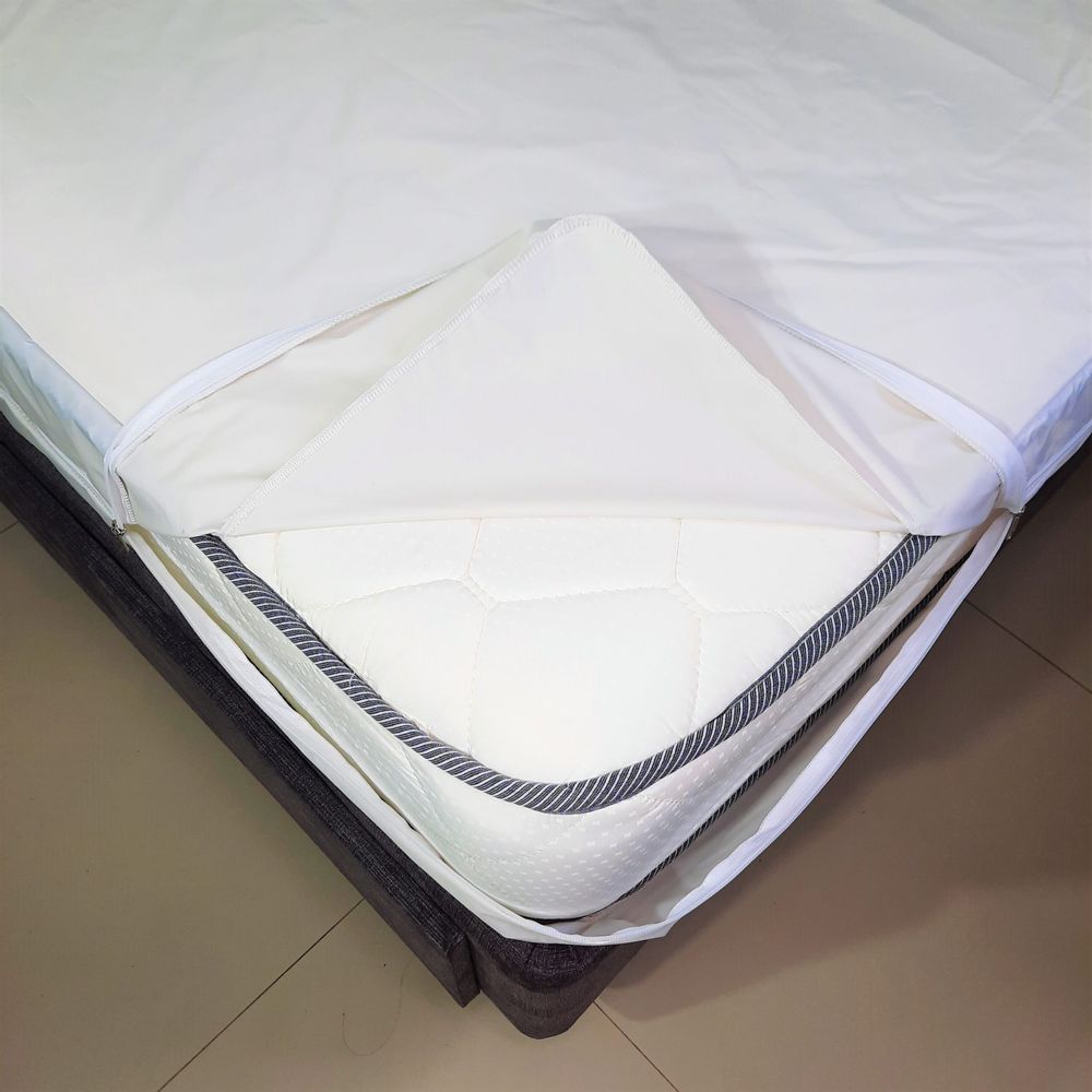 Forro de Colchon Nube Hogar 100% Impermeable con Cierre 2Plz Blanco ...