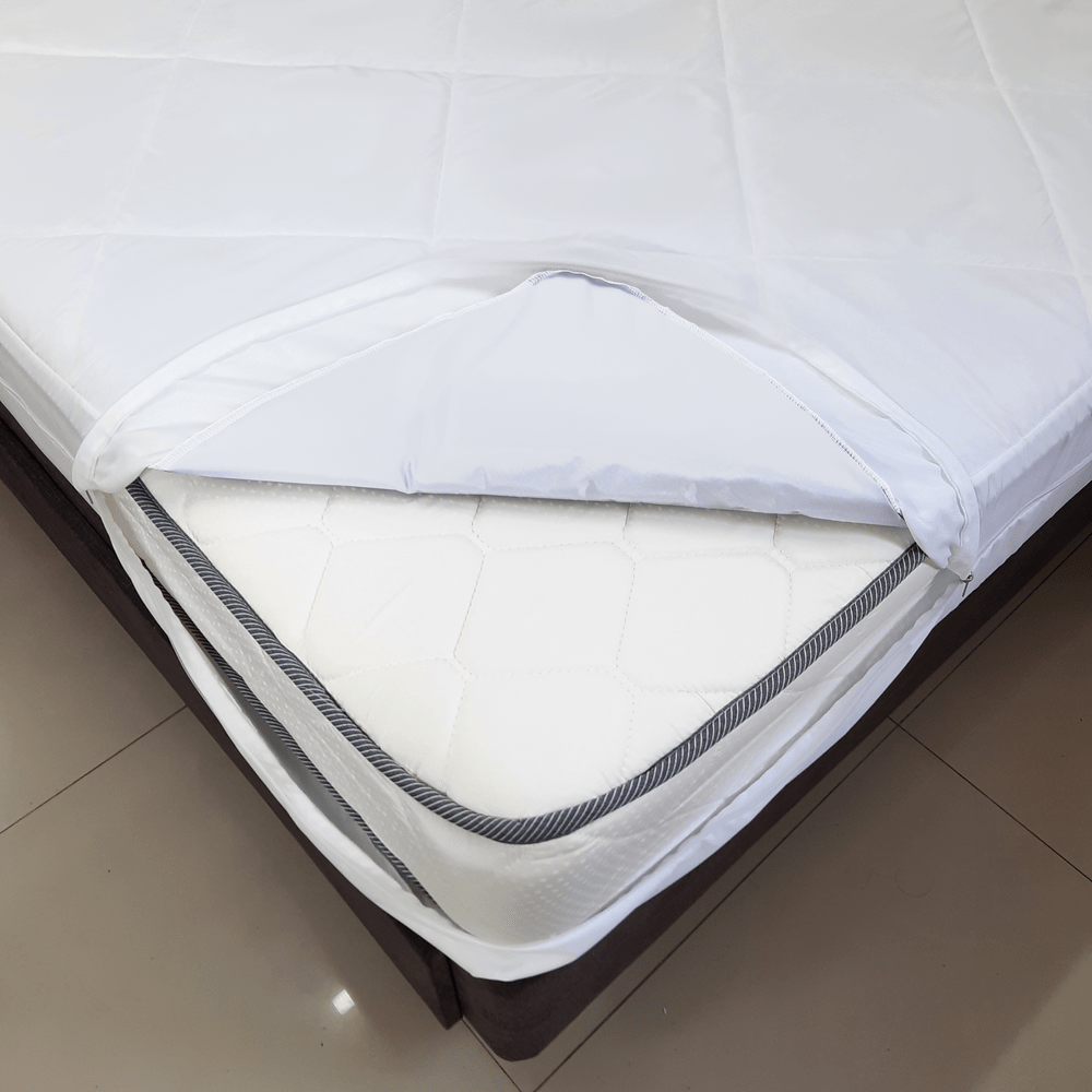 Forro de Colchon Nube Hogar Algodón Impermeable con Cierre King Blanco ...