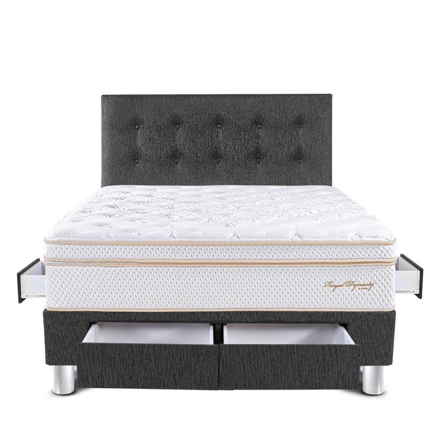 Juego de Dormitorio Paraíso Royal Dynasty con cajones 2 Plazas + 2 ...