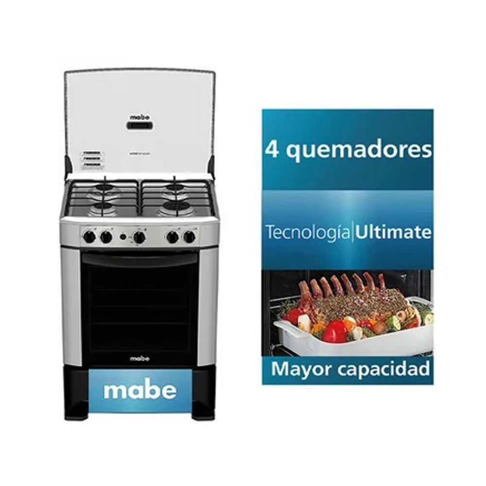 Cocina Mabe CMP6014AGO con 4 hornillas Encendido eléctrico Gris ...