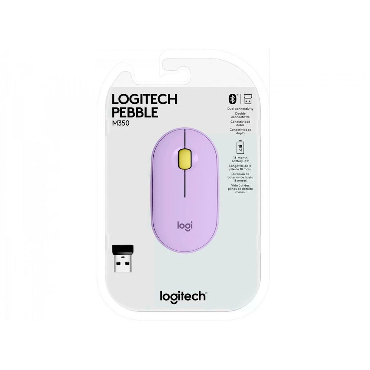 Mouse Logitech Pebble M350 Silent Wireless/Bluetooth Lavender | Oechsle ...