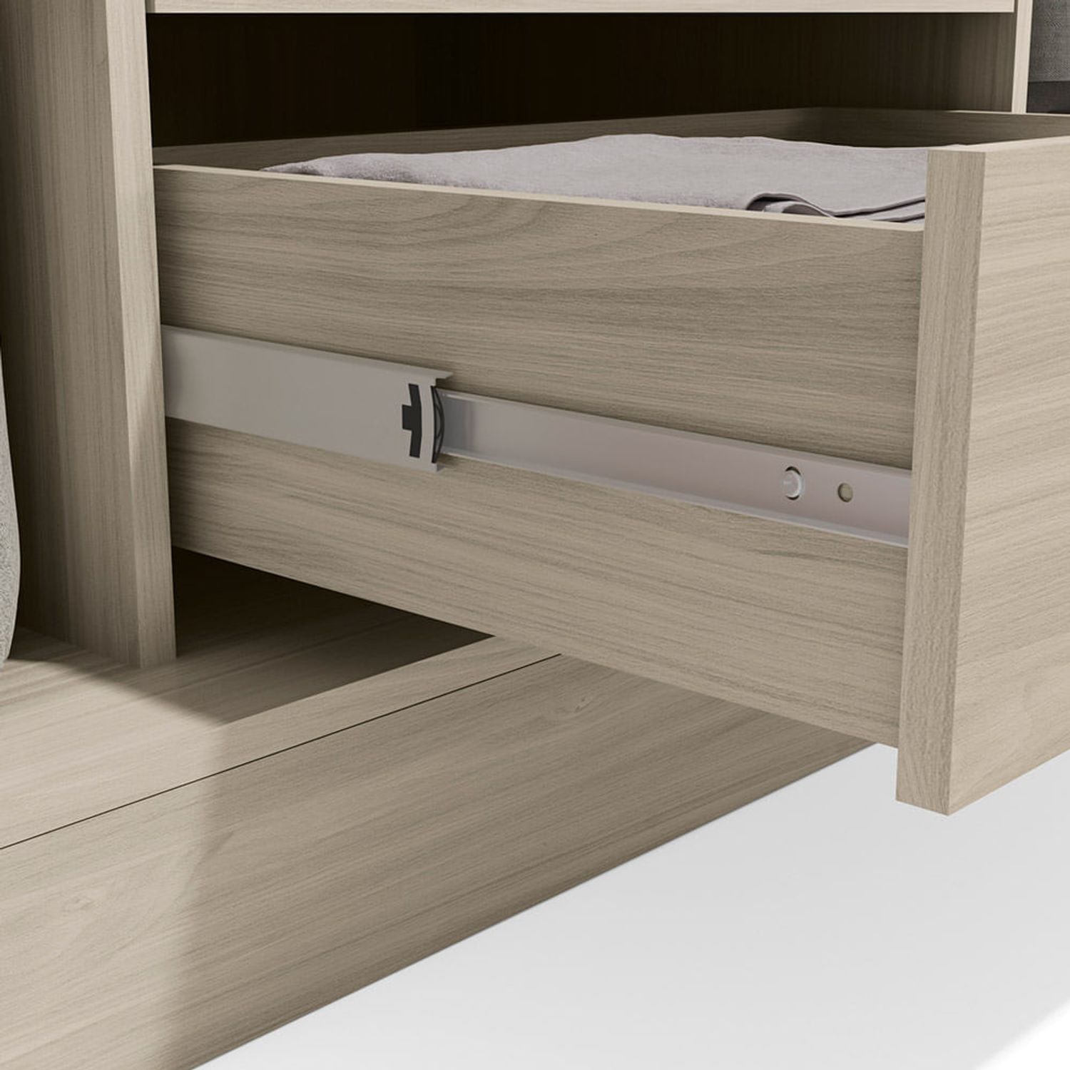 Ropero Viena 3 puertas corredizas c/espejo Almendra - Oechsle