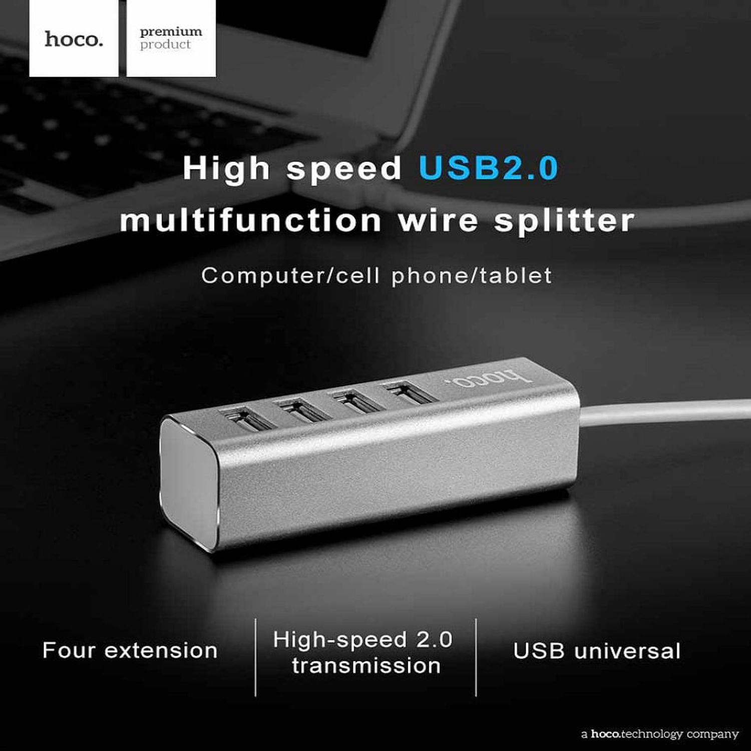 Hub Usb Extensor de Puertos 4 en 1 USB 2.0 para PC Laptop Celular ...