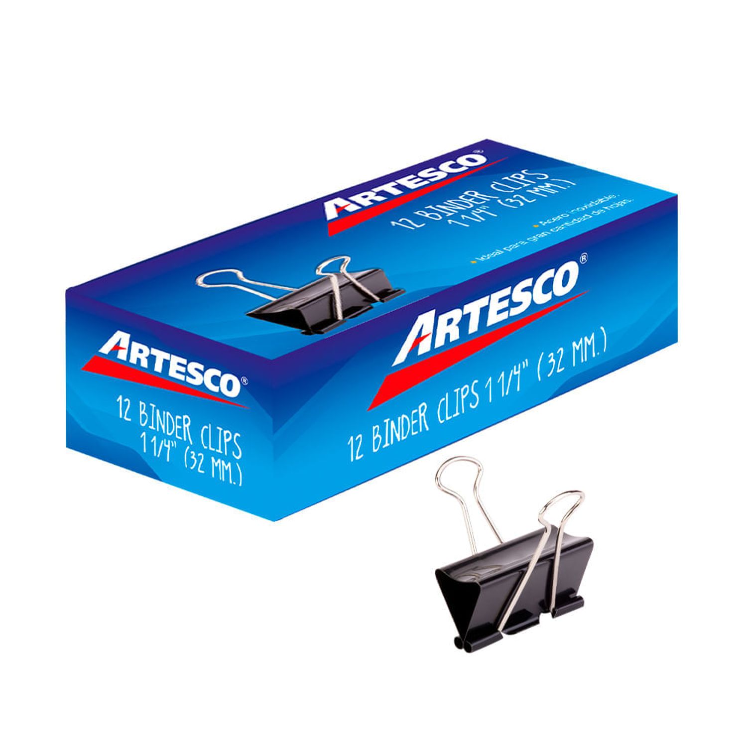 Clips ARTESCO Binder 1 2/4 32mm Caja 12un - Oechsle