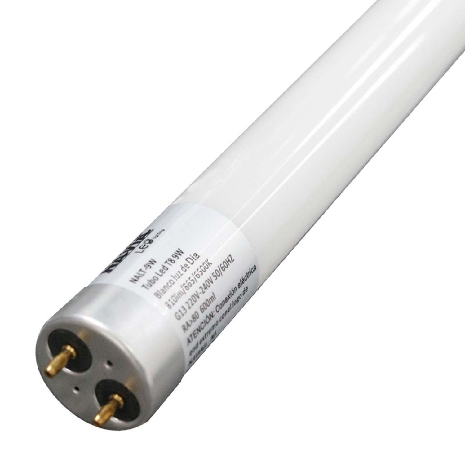Tubo led 9w T8 6500k 165-265v Vidrio - Oechsle