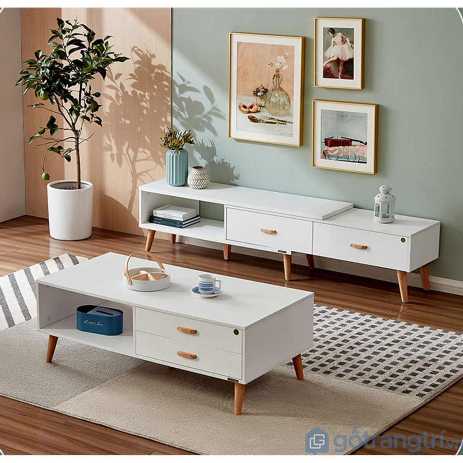 Mesa de Centro Vintage Gary Blanco | Oechsle - Oechsle