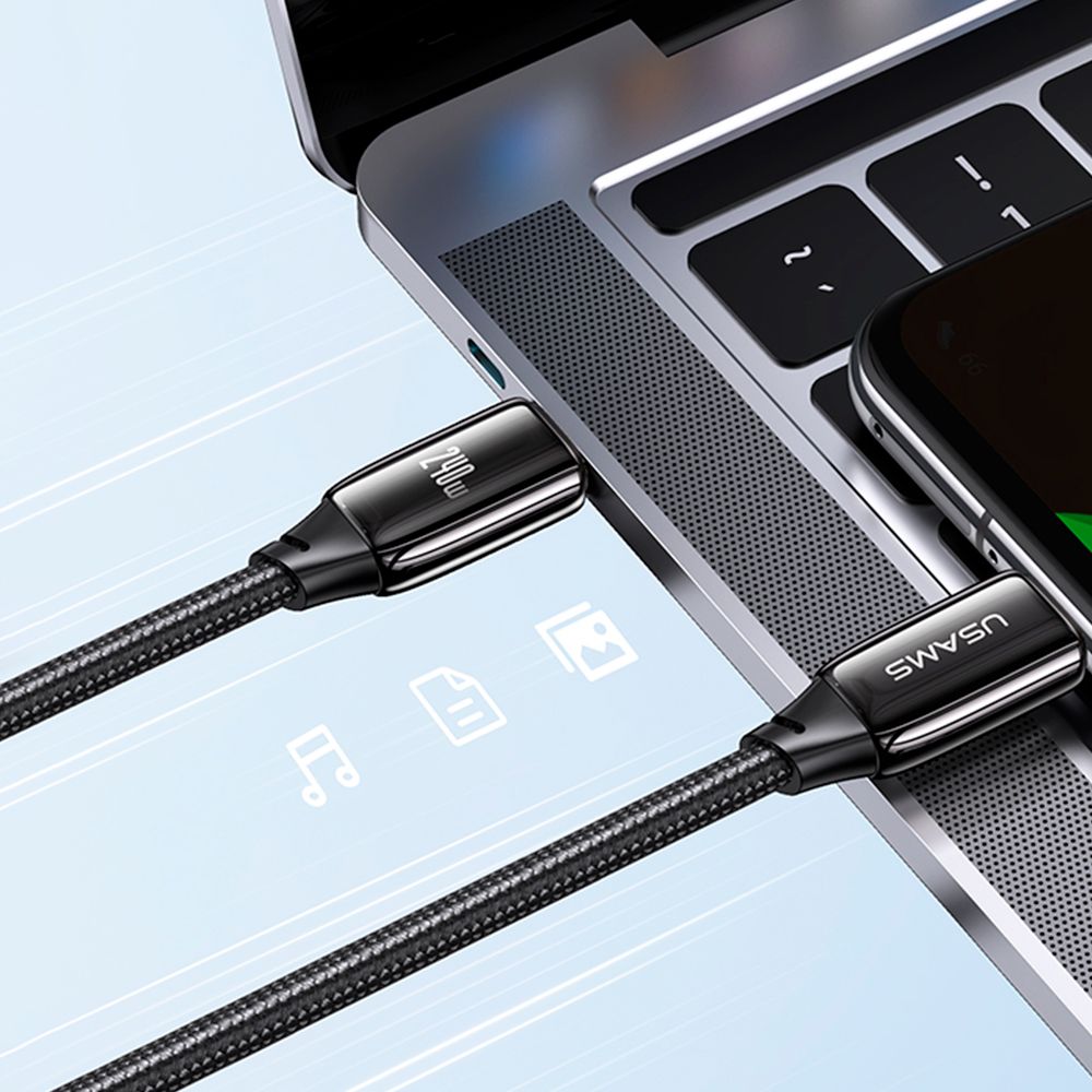 Cable Celular Type-C a Type-C PD3.1 240W 2m Tejido U82 Negro | Oechsle ...