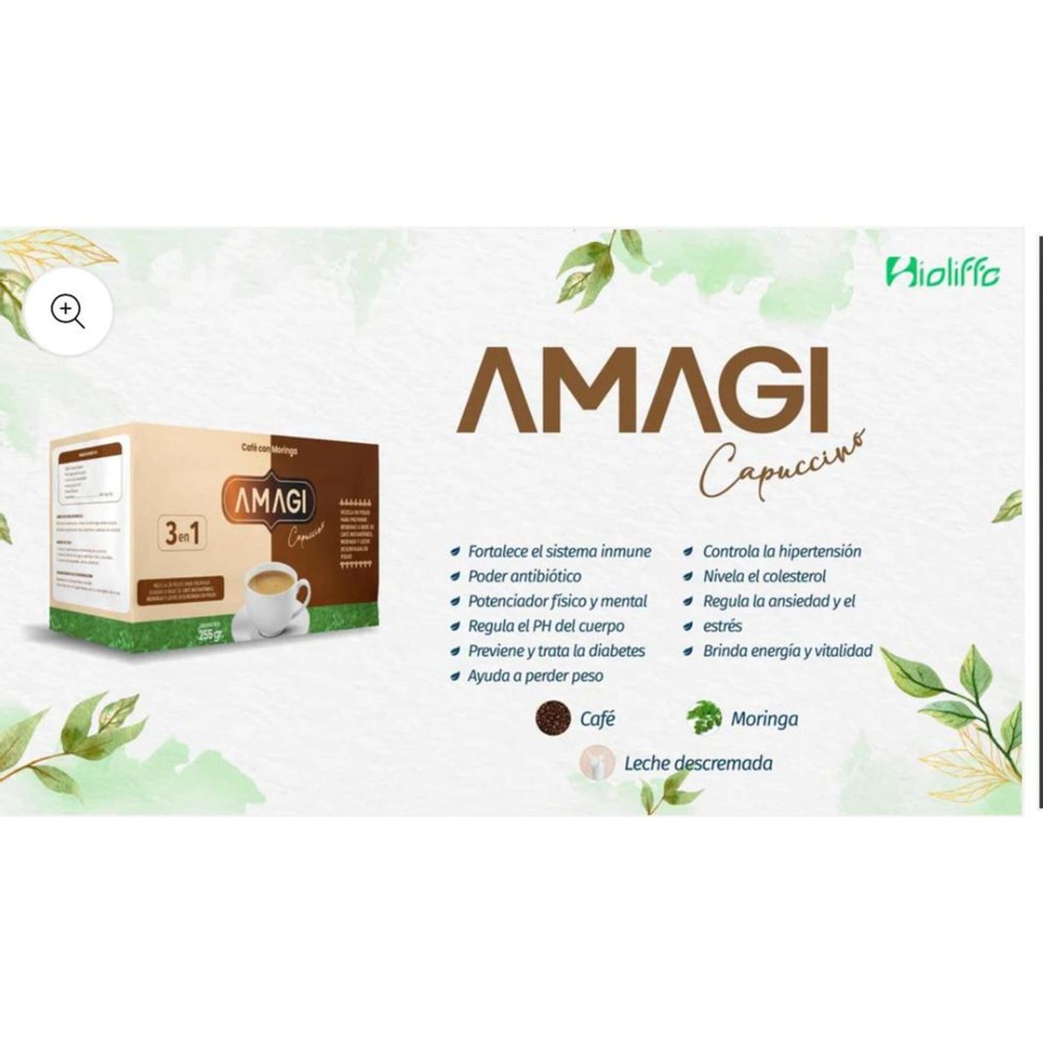 Café con Moringa Sabor a Cappuccino Amagi - Oechsle