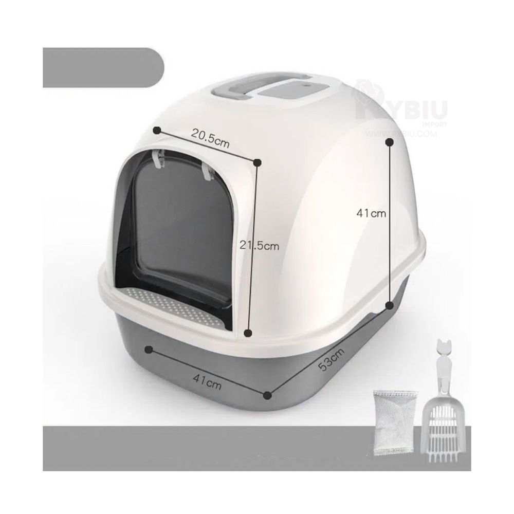 Baño sin Bandeja para Gato Color Plomo I Oechsle - Oechsle