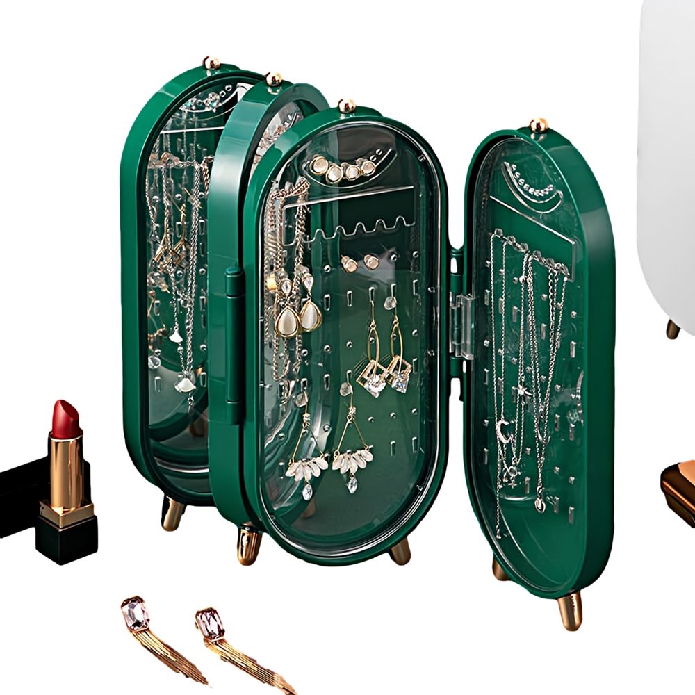 Joyero Organizador Acrilico Plegable para Joyas Importado Collar Arete ...