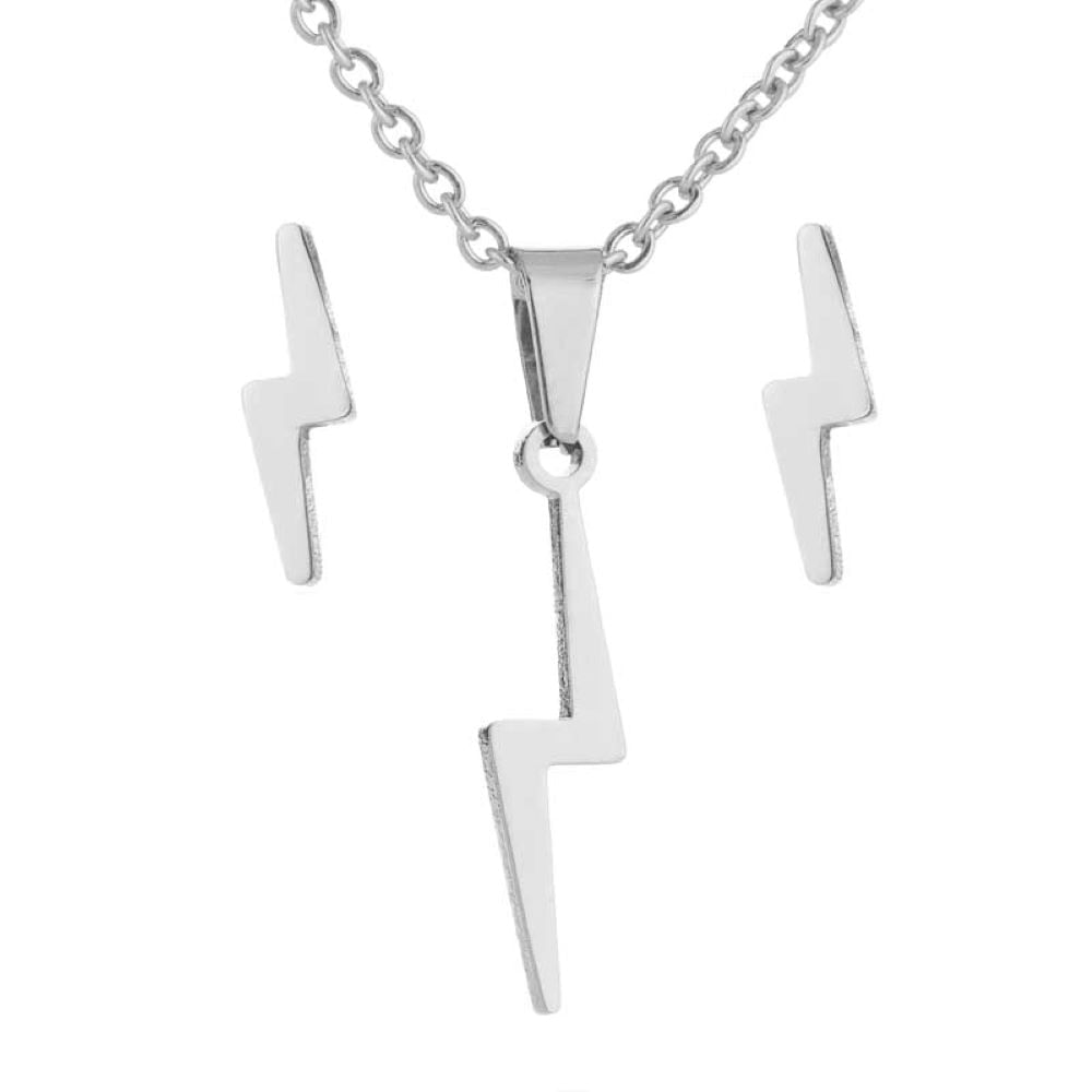 Set Collar y Aretes Rayo Plateado I Oechsle - Oechsle
