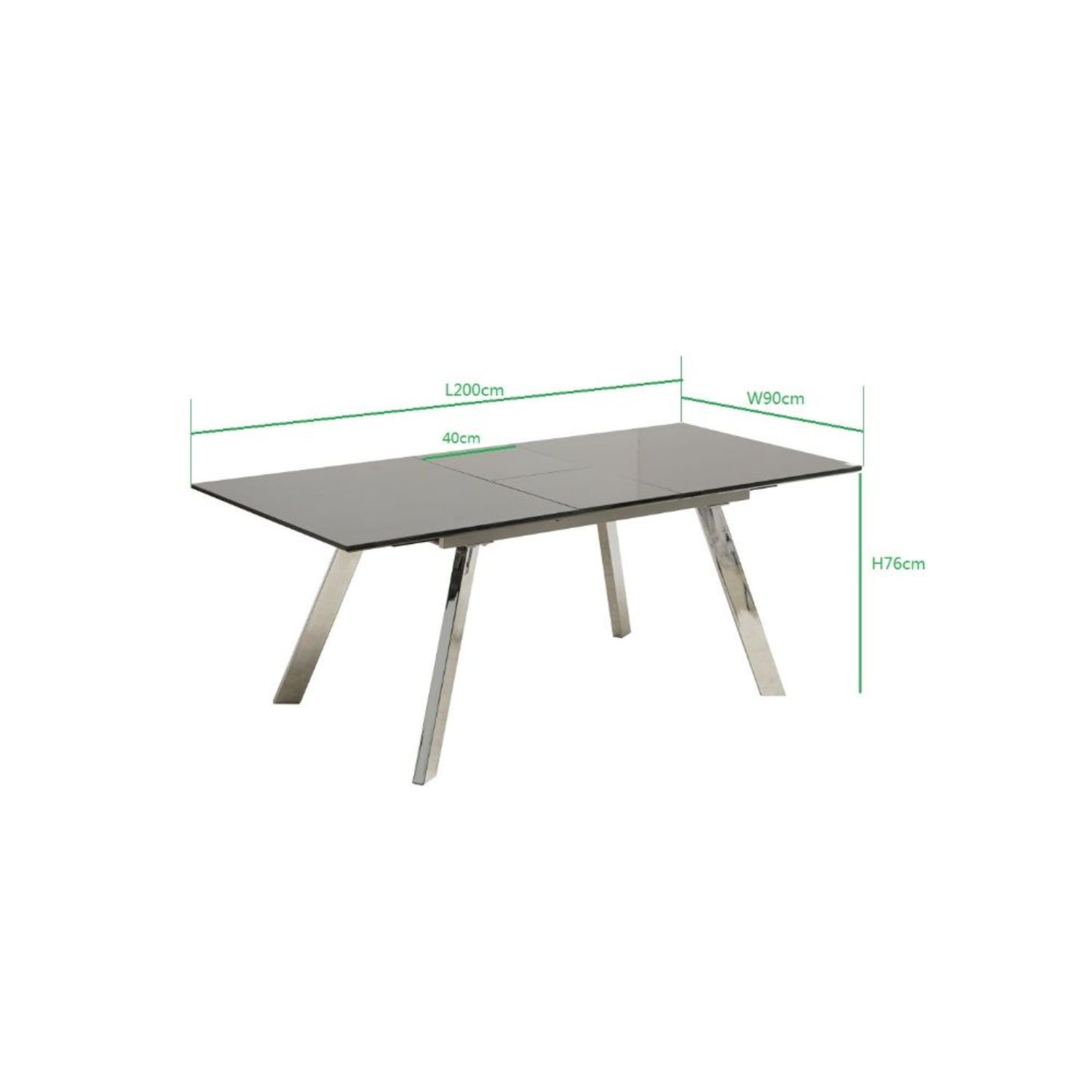 Juego de Comedor Extensible 6 Sillas Santiago Negro | Oechsle - Oechsle