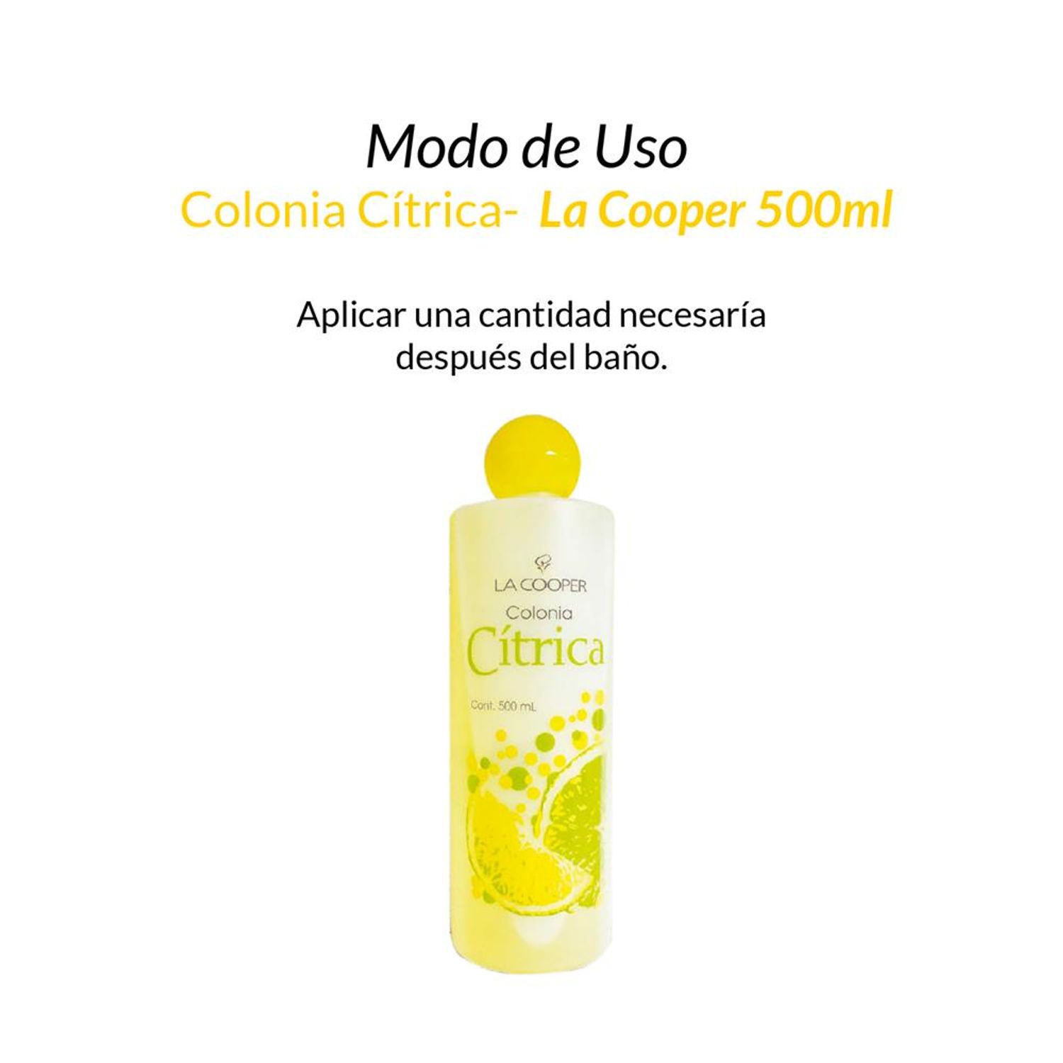 Colonia Cítrica La Cooper x 500ml 3 Unidades - Oechsle