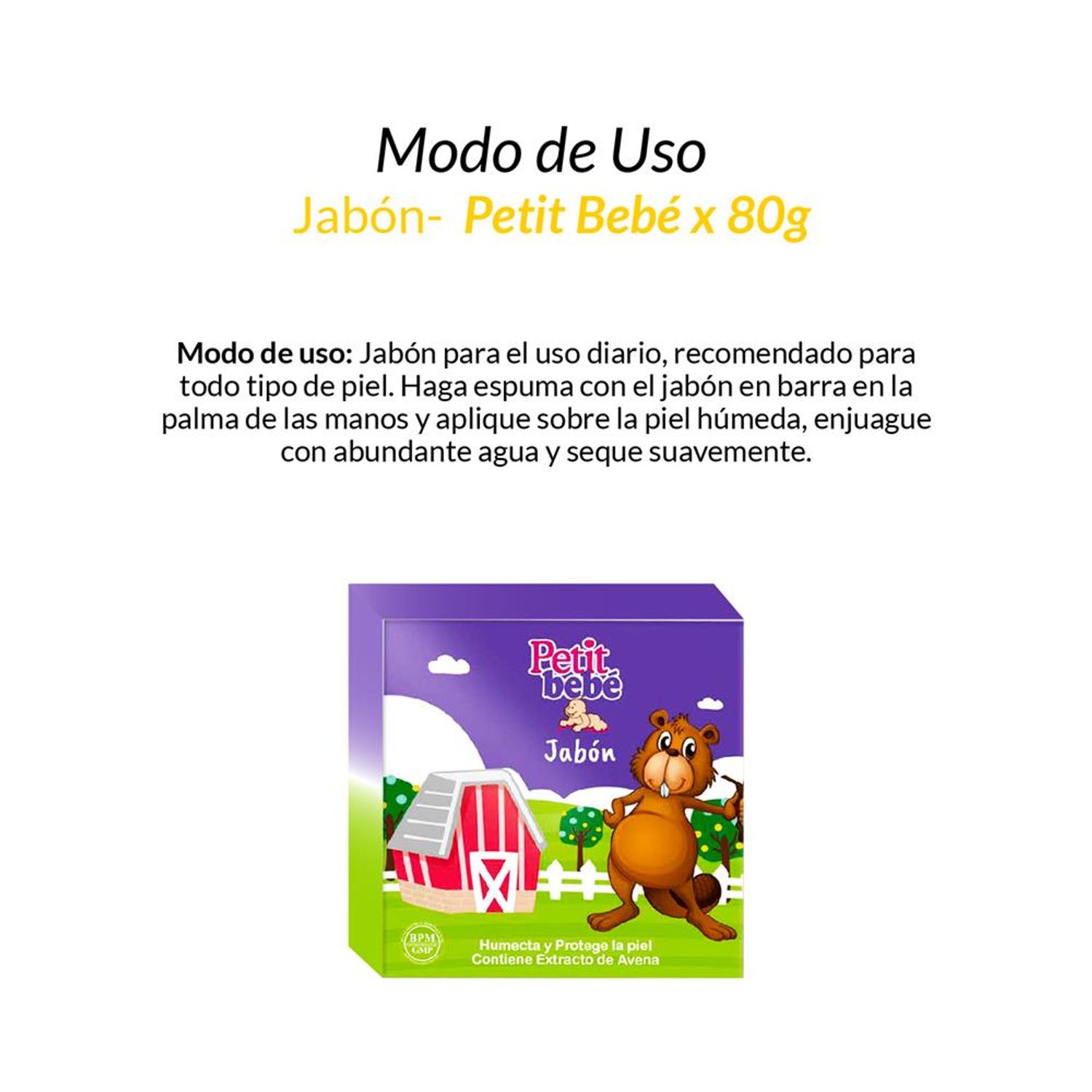 Jabón Petit Bebé x 80 Gramos 3 Unidades - Oechsle