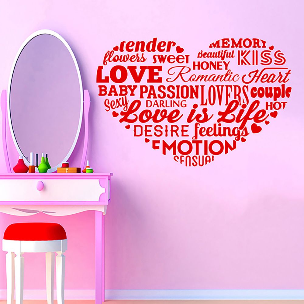 Vinilo Amor Rojo Pequeño Sticker Pegatina Viniles Frases I Oechsle ...