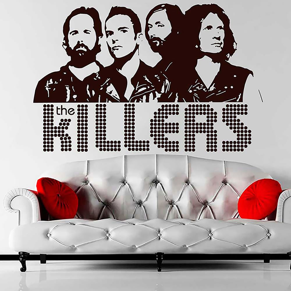 Vinilo The Killers Negro Pequeño Sticker Pegatina Viniles I Oechsle ...