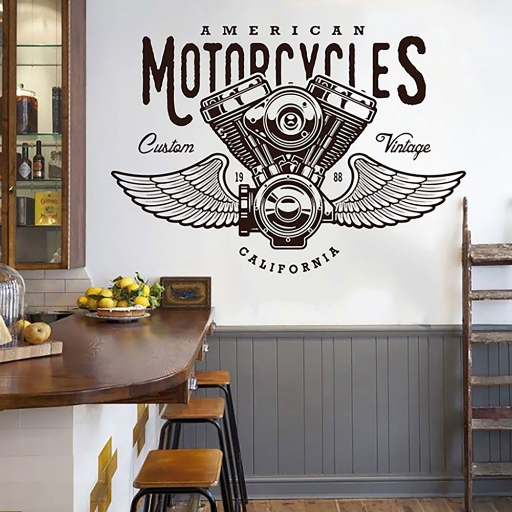 Vinilo American Motorcycles Negro Mediano Sticker Pegatina Viniles I ...