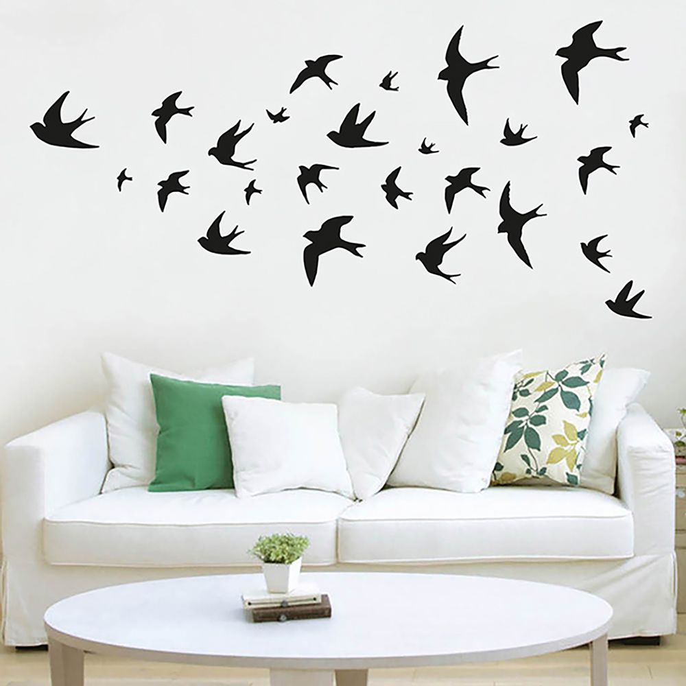 Vinilo Bandada de Aves Negro Mediano Sticker Pegatina Viniles Animales ...