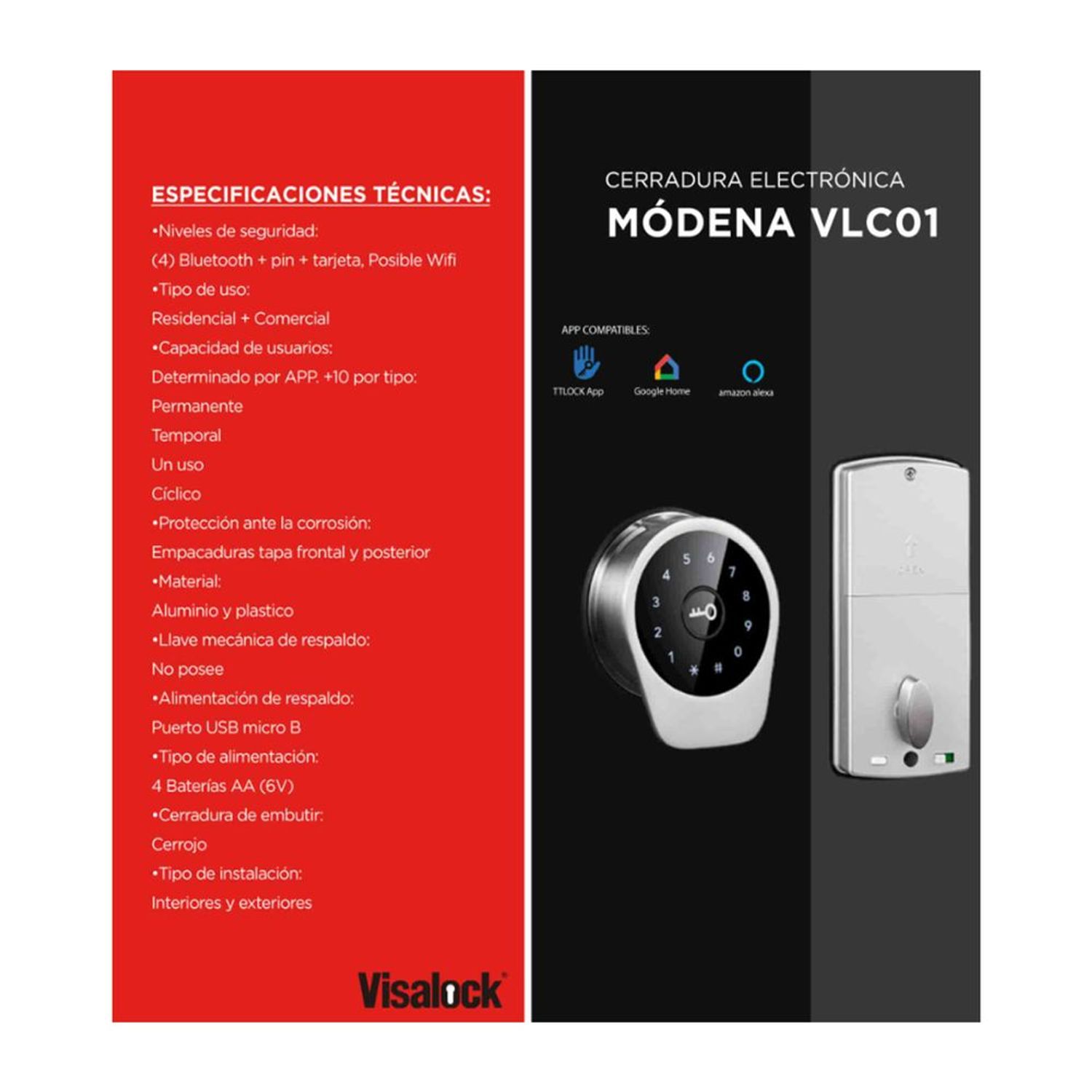 Cerrojo Electrónico Visalock Modena VLC01 I Oechsle - Oechsle
