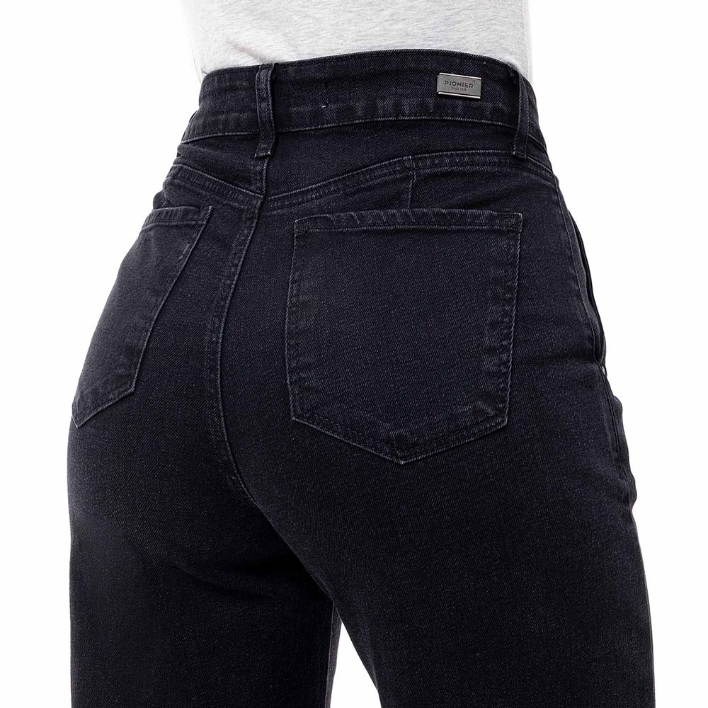 Pantalon Moda Denim Stretch Mujer Jennilu Stone Black Hb 32 I Oechsle - Oechsle