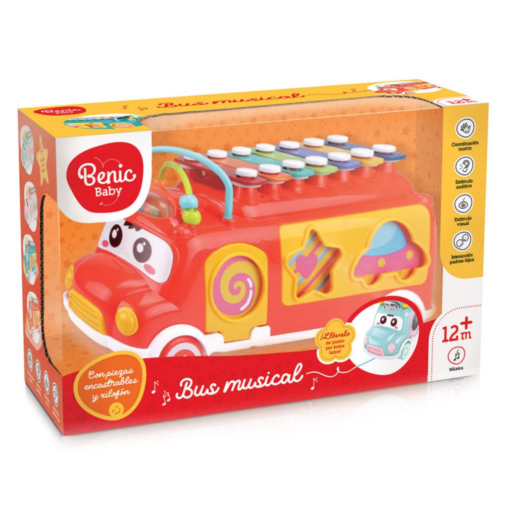 Juguete Para Bebé Benic Baby Music Bus Xylophone Rojo | Oechsle.pe ...