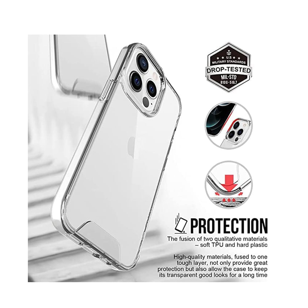 Funda Case Space Para Iphone 12 clear transparente AntiCaida I Oechsle ...