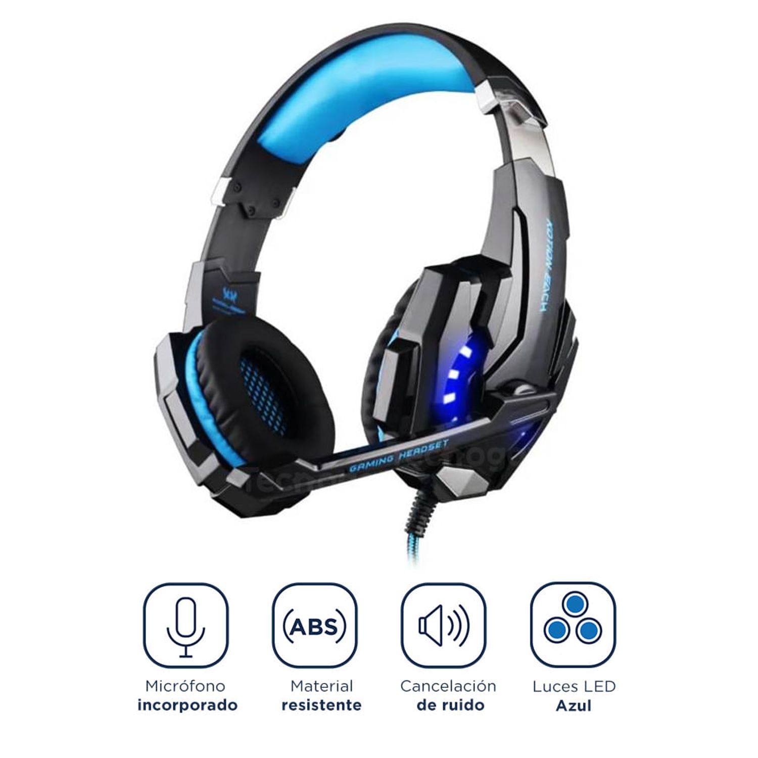 Audífonos Gamer con Luz LED y Micrófono para PC PS4 Laptop Xbox G9000 I ...