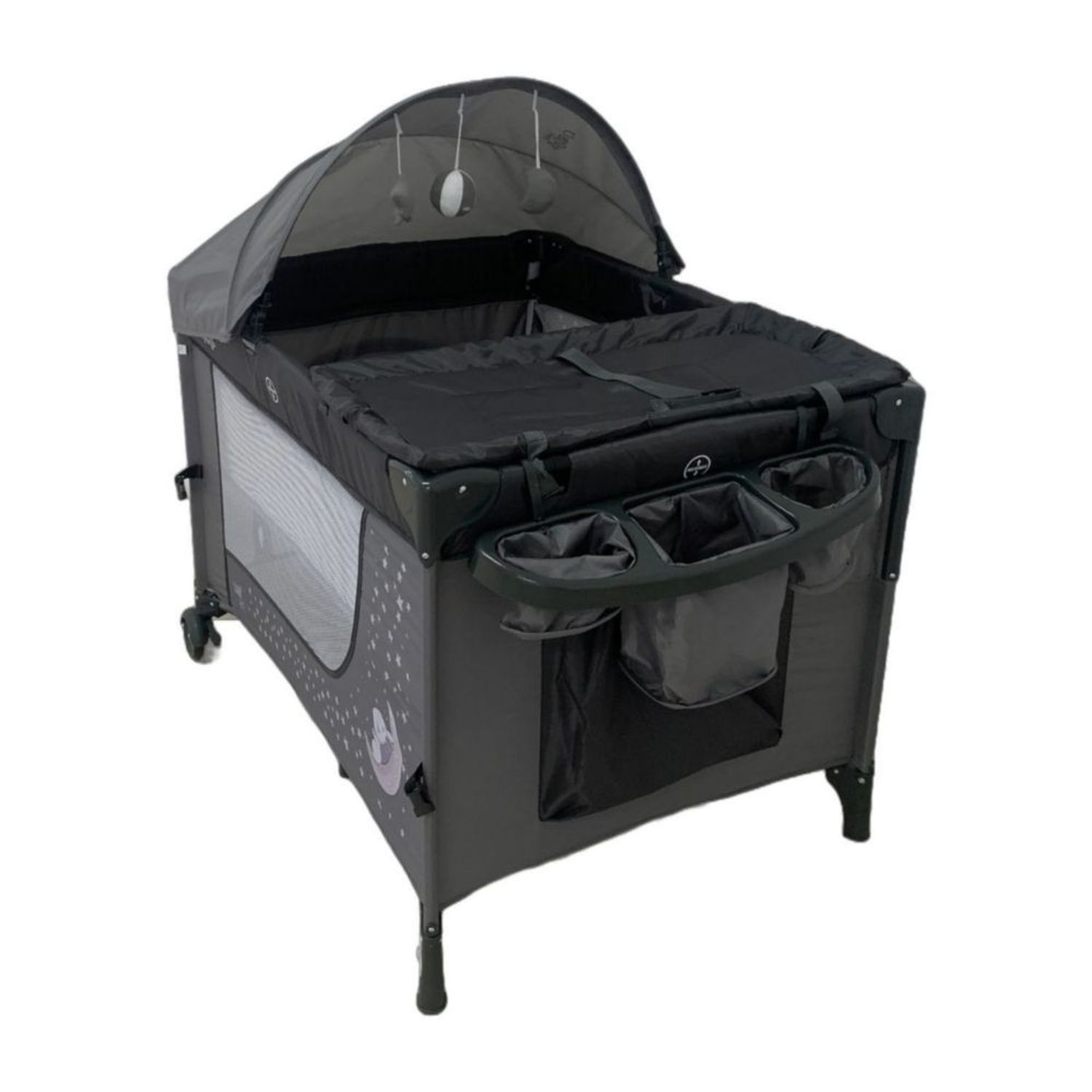 Cuna Corral Colecho Para Bebe Circus Gris | Oechsle.pe - Oechsle