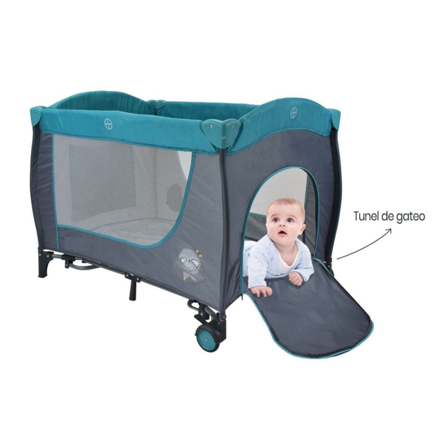 Cuna Corral Con Mecedora y Sistema Musical Para Bebe Circus Azul ...