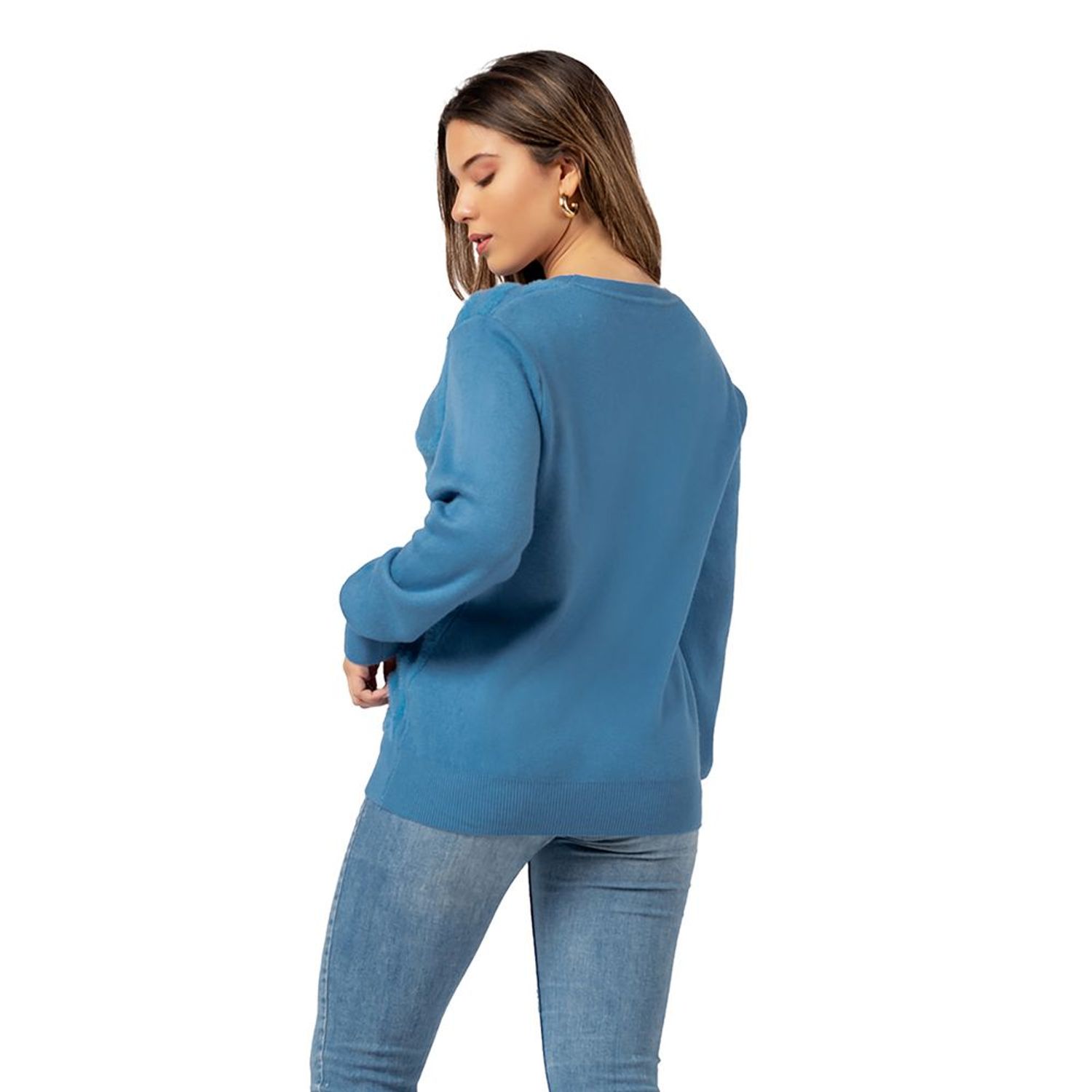 Sueter Polera Mujer By Indra Color Azul Acero Claro Talla S I Oechsle ...