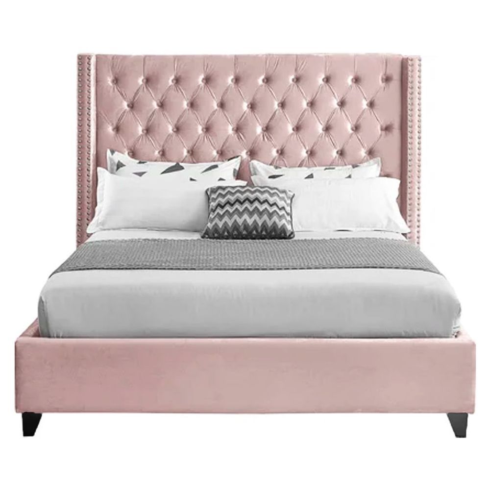 Cama Tapizada Capitoné LeMueble 2 plazas Palo Rosa I Oechsle - Oechsle