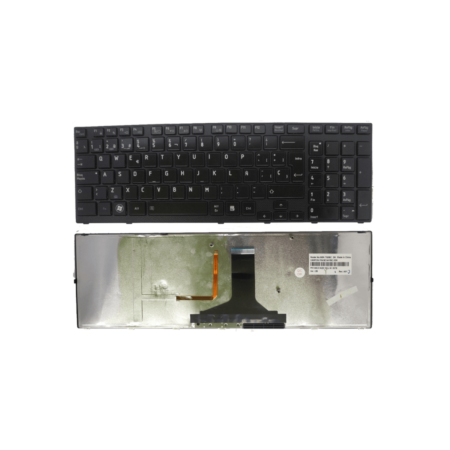 Teclado para Laptop Toshiba SATELITE A665 A660 A660D A665D Iluminado I ...