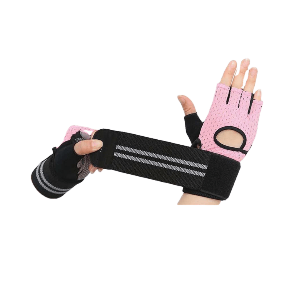 Guante Deportivo con Muñequera Transpirable Gym Pink Pesas Talla ...