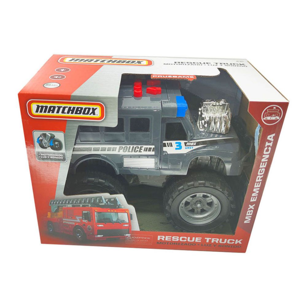 Auto Matchbox Rescue Off Road Motorizado Gris | Oechsle.pe - Oechsle