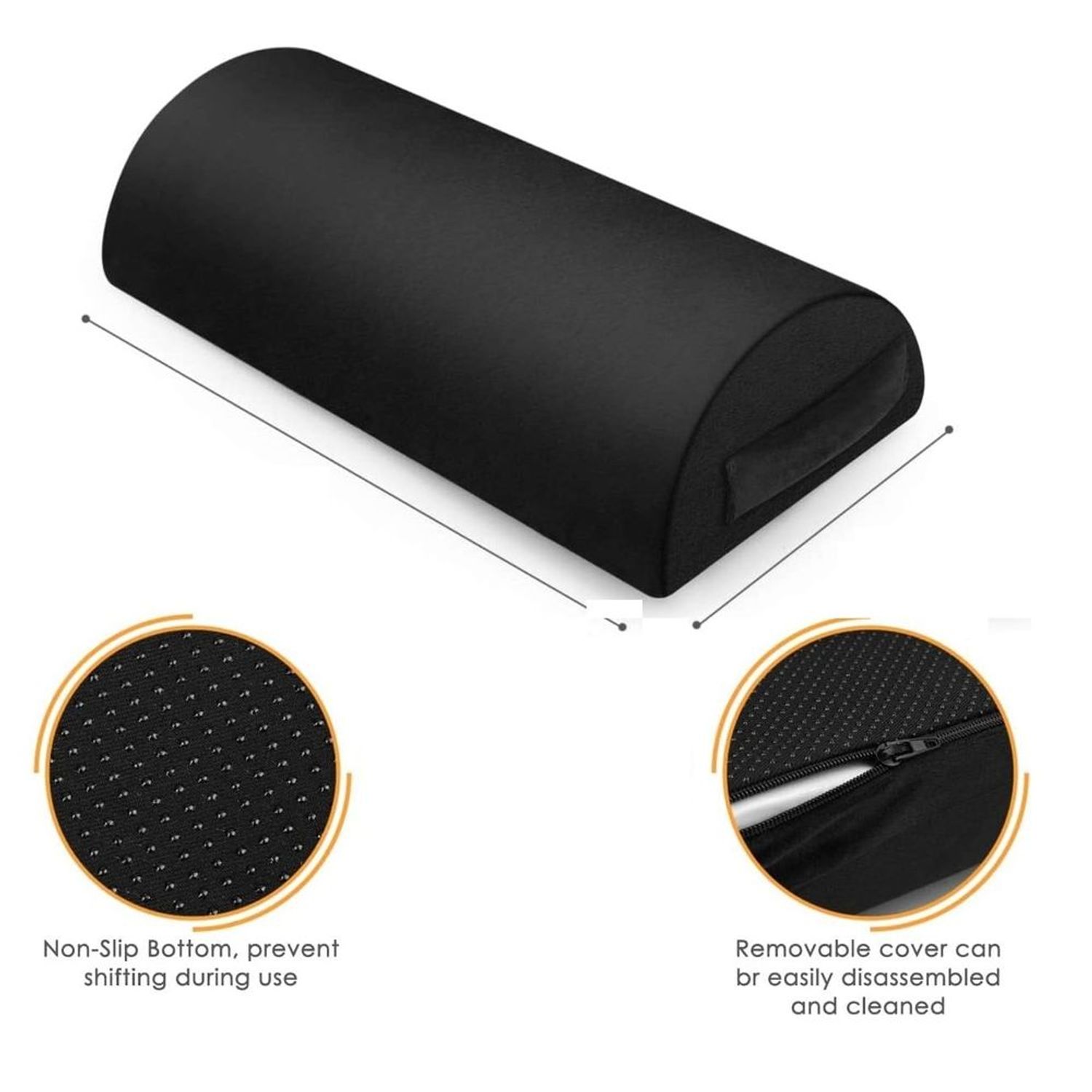 Almohada Tubular Reposa pies Espalda Piernas Negro I Oechsle - Oechsle