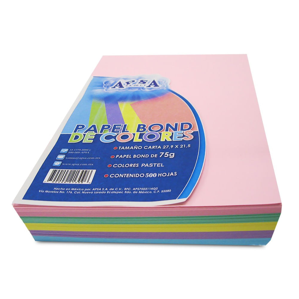 Papel de Colores Pastel 75GR - Paquete X500 hojas I Oechsle - Oechsle