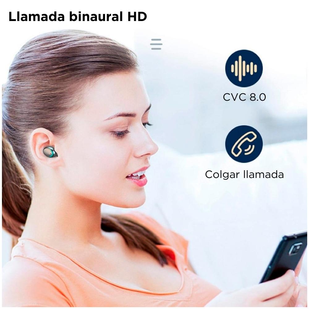 Audífonos Bluetooth F9 -5C Inalámbrico Power Bank Touch Pantalla Led Celeste A39 I Oechsle - Oechsle