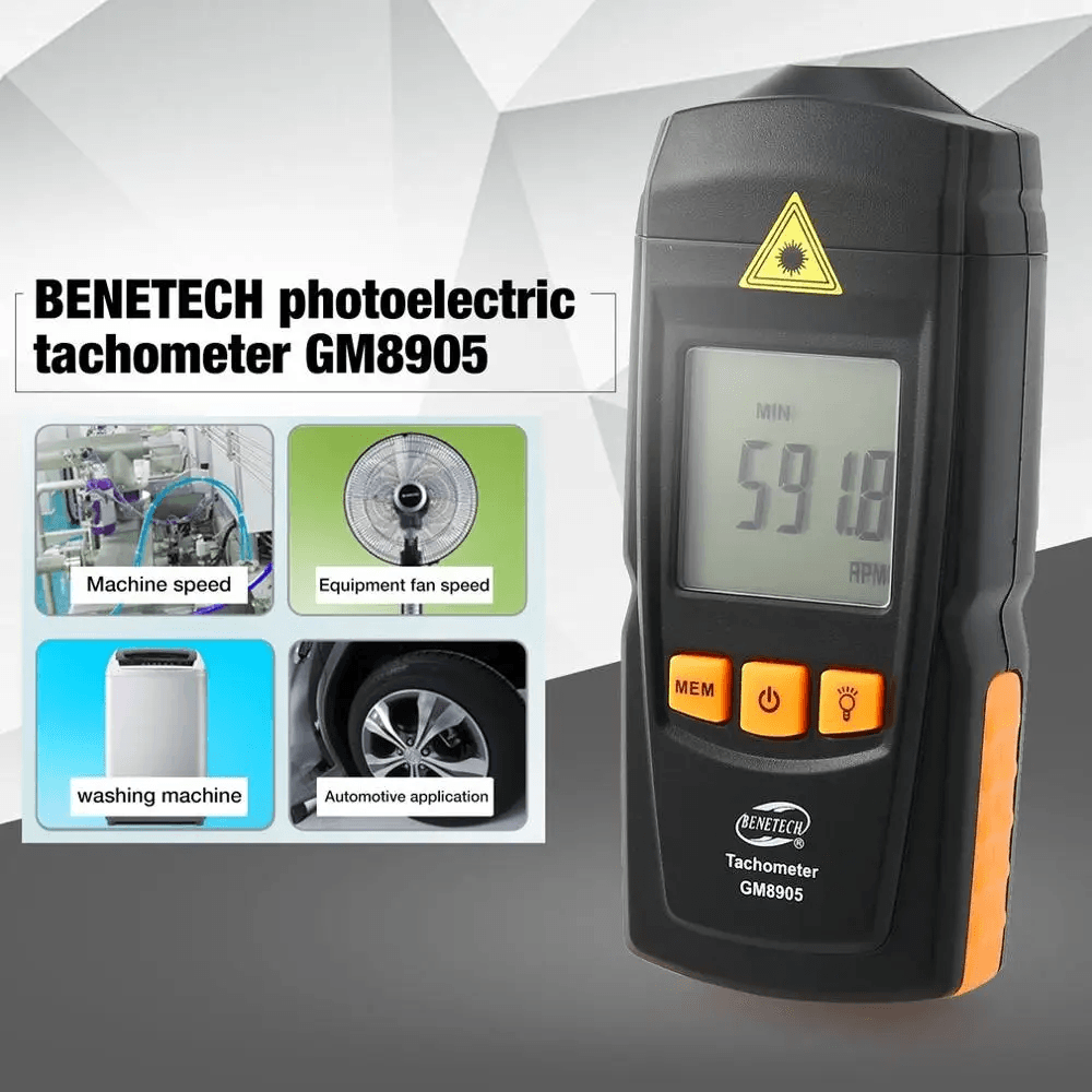 Tacómetro Digital Láser Sin Contacto Medidor de RPM BENETECH GM8905 I ...
