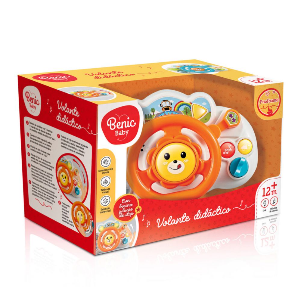 Juguete Para Bebé Benic Baby Steering Wheel Naranja | Oechsle.pe - Oechsle