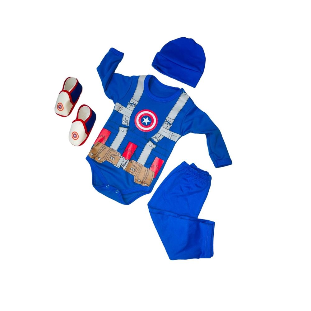 Disfraz para bebé Noctambula Capitán América Color Azul 0-3M I Oechsle ...