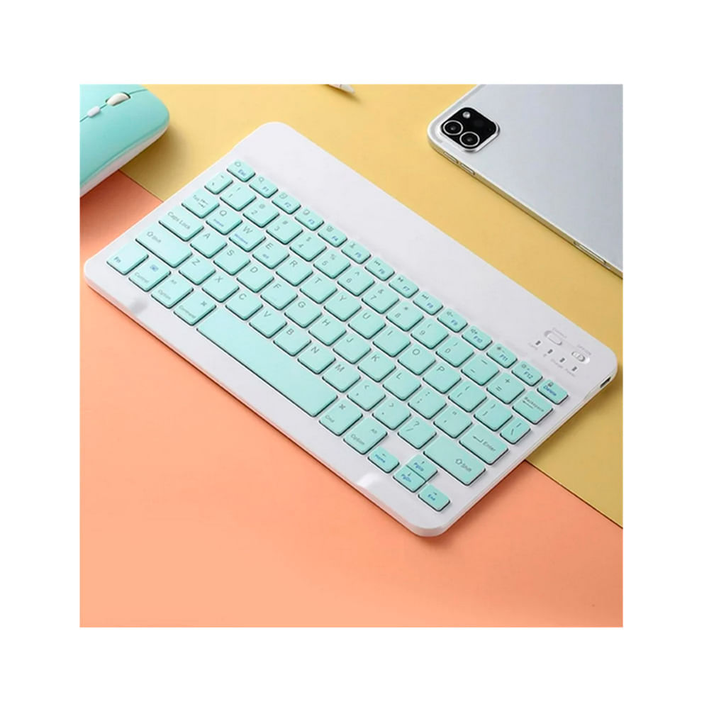 Teclado Inalámbrico Recargable con Bluetooth para Tablet Laptop y ...