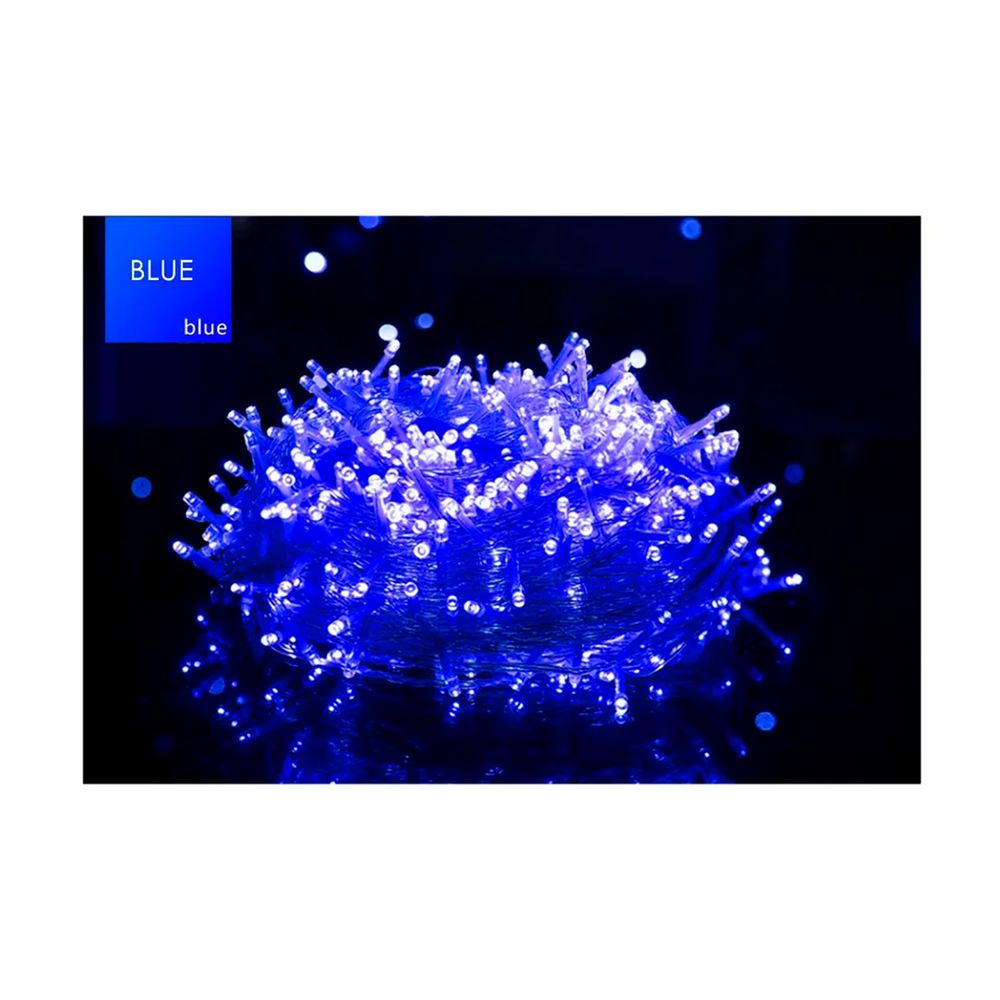 Guirnalda de luces 300 LED lineal 25m color AZUL para árbol navidad I ...
