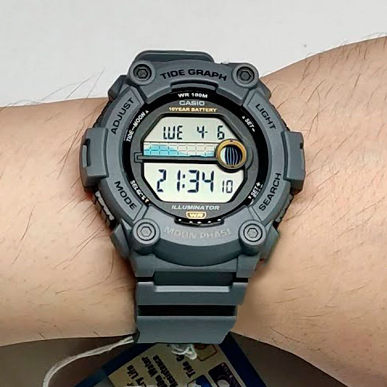 Reloj Digital Casio para Hombre Resina WS1300H-8AV Color Gris Sanllo ...