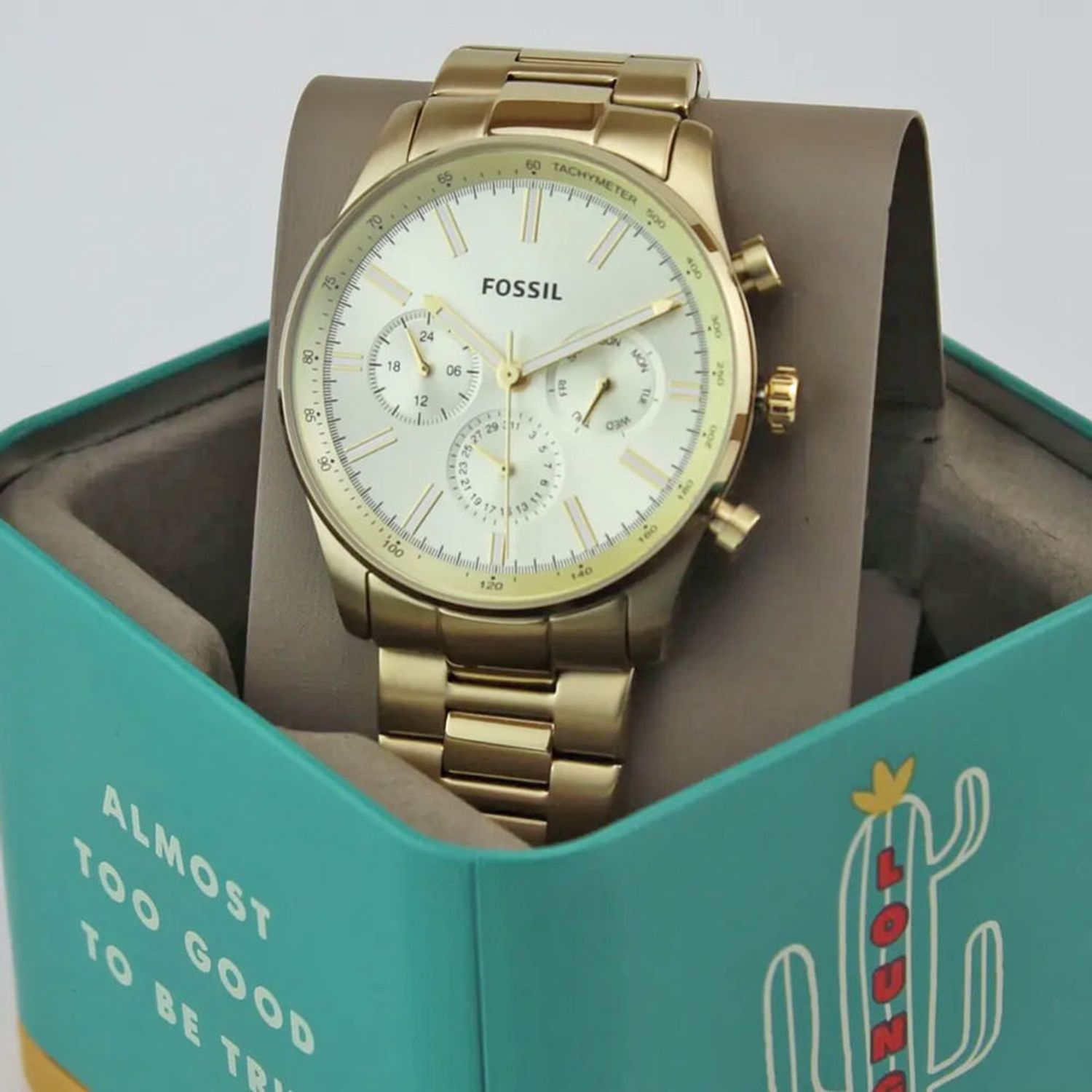 Reloj Fossil Sullivan BQ2536 Multifuncional Para Hombre Acero Inoxidable Dorado - Oechsle