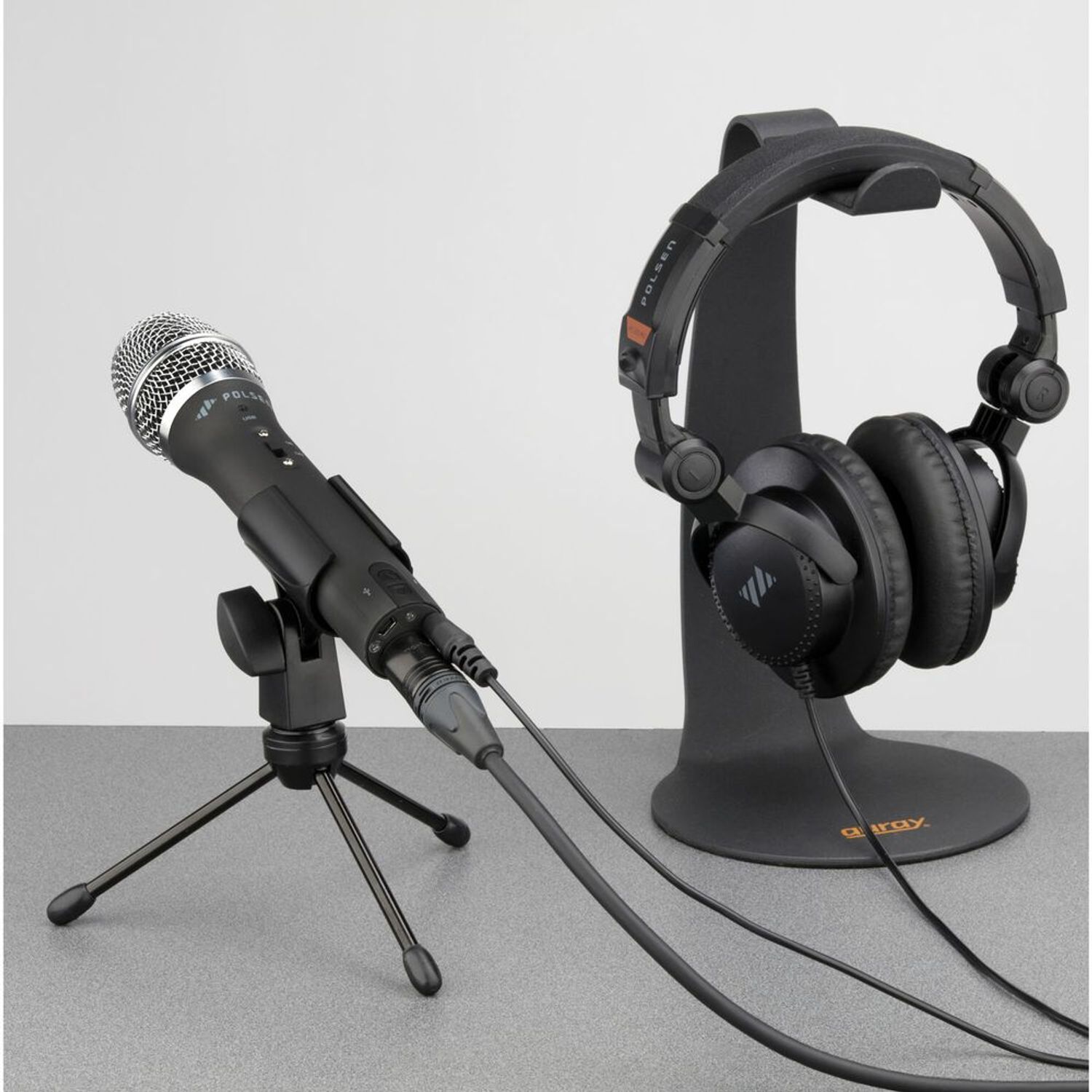 Kit de Micrófono Dinámico Polsen Dm Usx1 con Auriculares de Monitor de ...