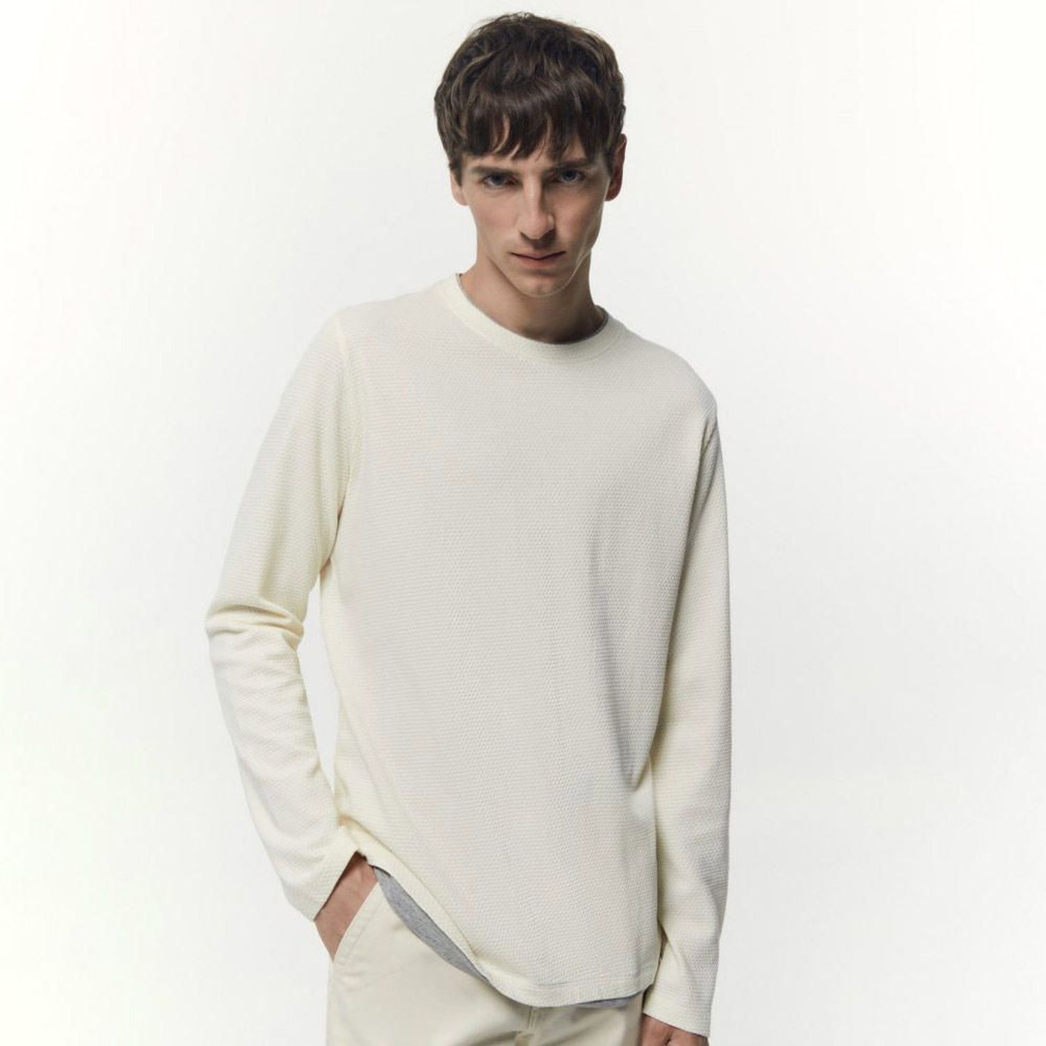 Chompa Sfera Estructura Doble Beige | Oechsle - Oechsle