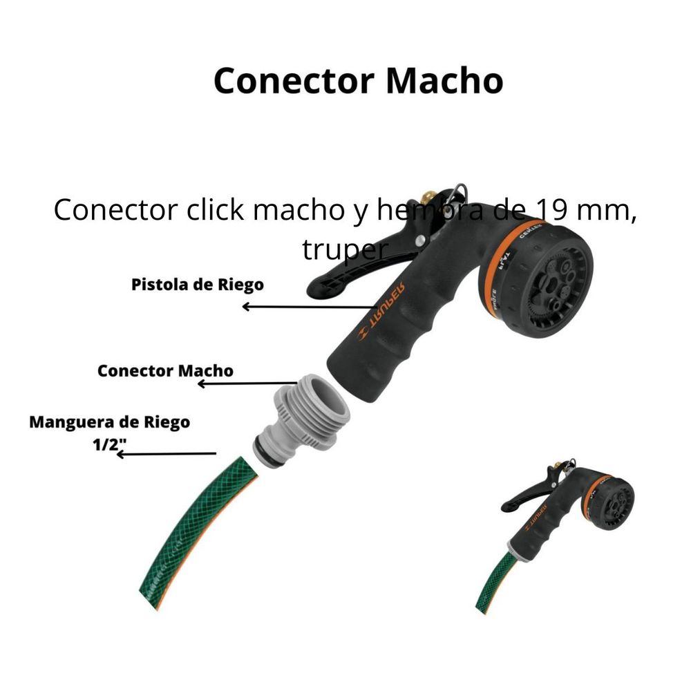 Conector click macho y hembra de 19 mm, truper I Oechsle - Oechsle
